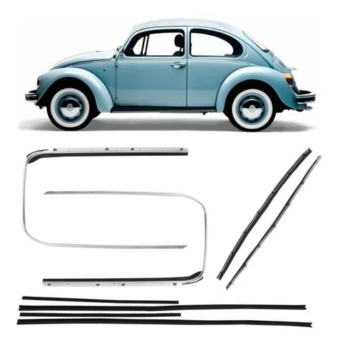 Trim kit External eyelash Internal eyelash VW Beetle 1952 to 1969 Germ ...